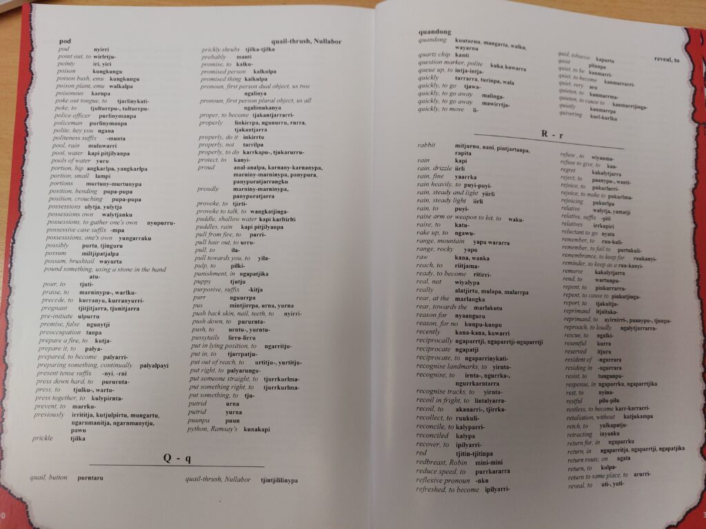 Cundeelee Wangka Dictionary 2022 – Goldfields Aboriginal Language Centre