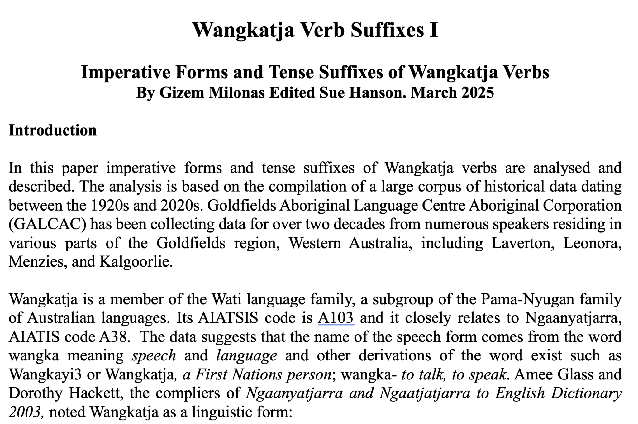 Goldfields Aboriginal Language Centre – Preserving our Languages for ...